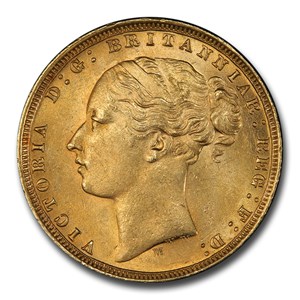 1875-M Australia Gold Sovereign Victoria MS-63 PCGS