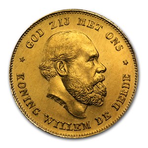 Buy 1875 Netherlands Gold 10 Guilders Willem III BU | APMEX