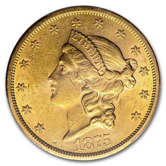 Buy 1875-S $20 Liberty Gold Double Eagle AU-58 PCGS | APMEX