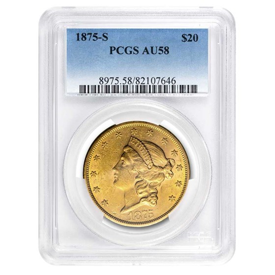 Buy 1875-S $20 Liberty Gold Double Eagle AU-58 PCGS | APMEX