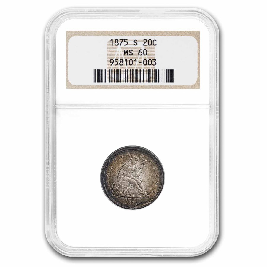 Buy 1875-S Twenty Cent Piece MS-60 NGC | APMEX