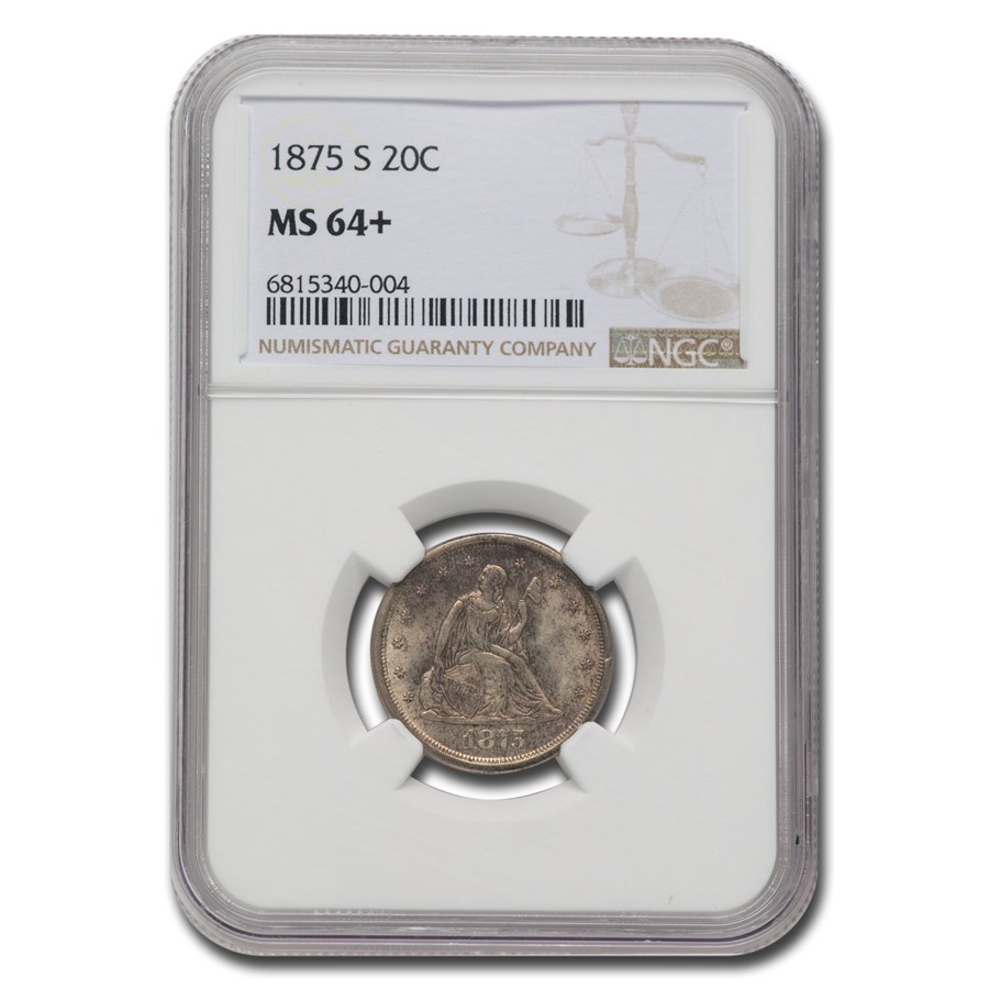 Buy 1875-S Twenty Cent Piece MS-64+ NGC | APMEX