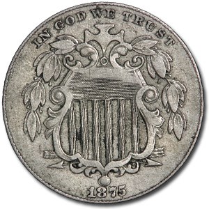 Buy 1875 Shield Nickel VF | APMEX