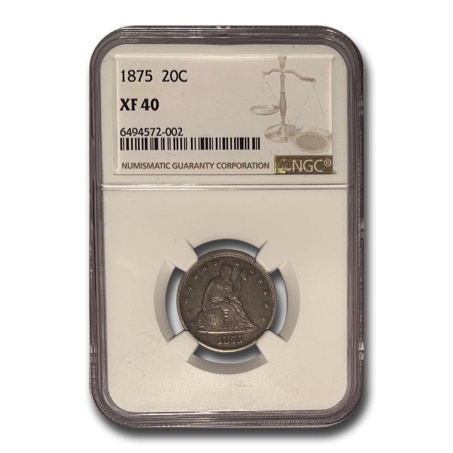 Buy 1875 Twenty Cent Piece XF-40 NGC | APMEX