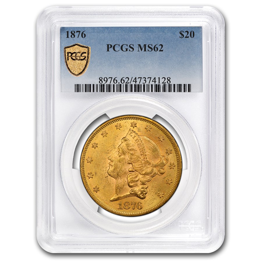 Buy 1876 $20 Liberty Gold Double Eagle MS-62 PCGS | APMEX