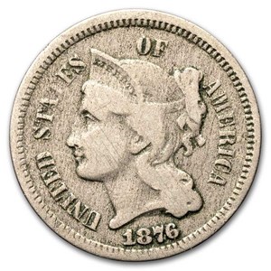 Buy 1876 3 Cent Nickel VG | APMEX