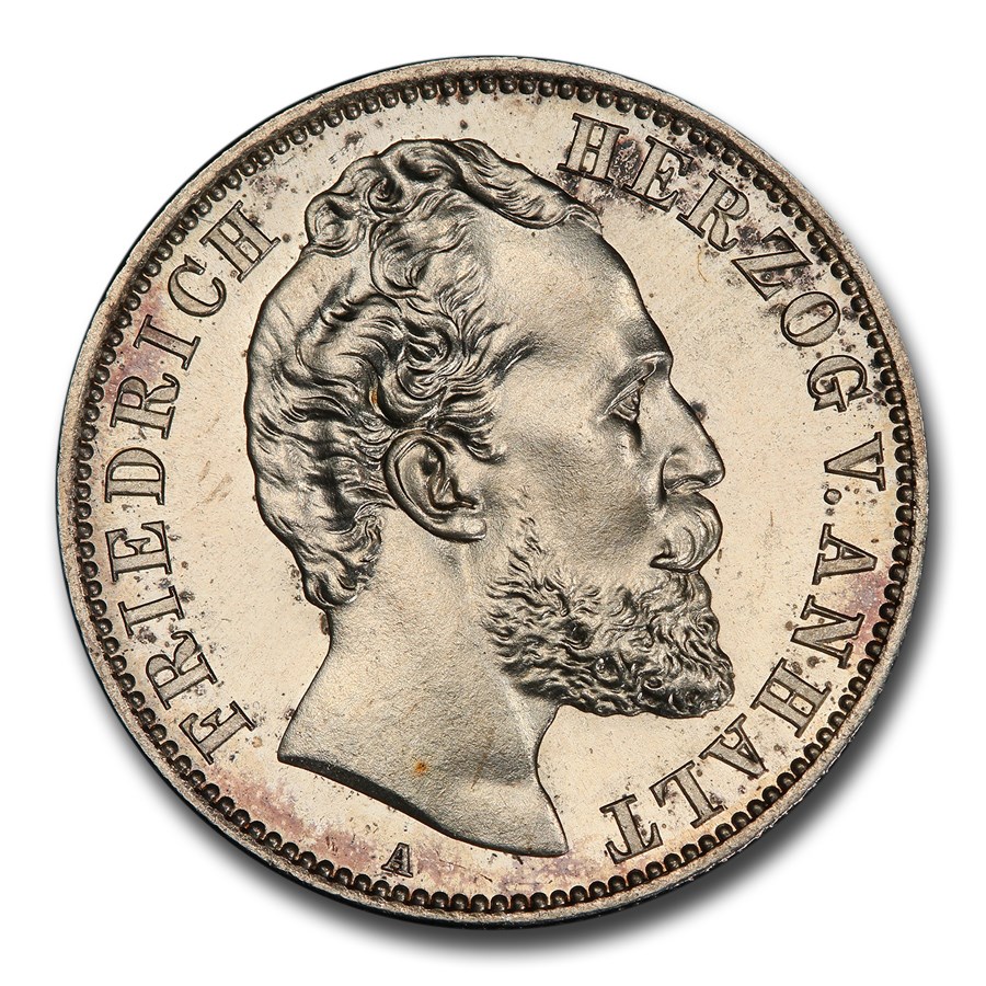 Buy 1876-A German States Friedrich I 2 Mark MS-64PL PCGS | APMEX