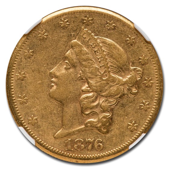 Buy 1876-CC 20 Dollar Liberty Gold Double Eagle AU-50 NGC | APMEX