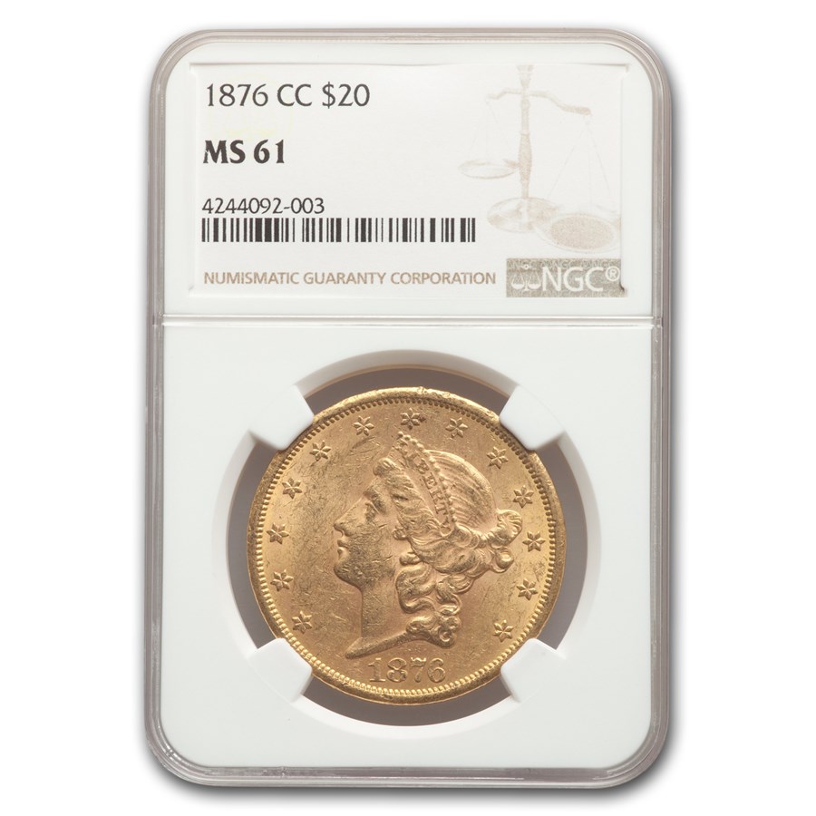 Buy 1876-CC $20 Liberty Gold Double Eagle MS-61 NGC | APMEX
