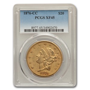 Buy 1876-CC $20 Liberty Gold Double Eagle XF-45 PCGS | APMEX