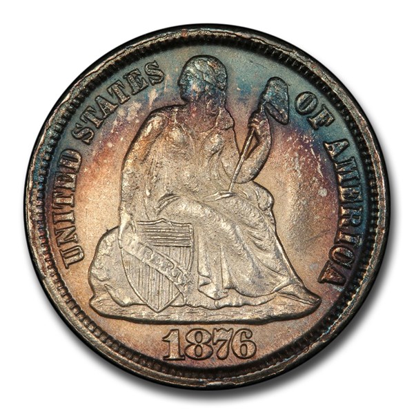 1876 CC Seated Liberty Dime Value - APMEX
