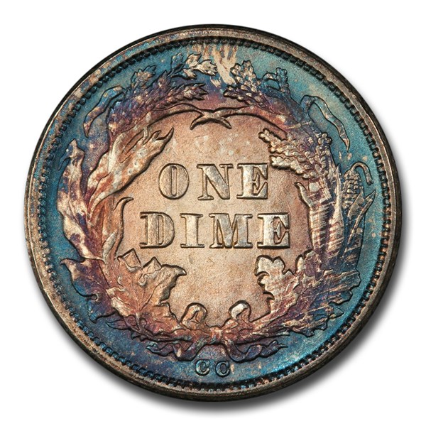 1876 CC Seated Liberty Dime Value - APMEX