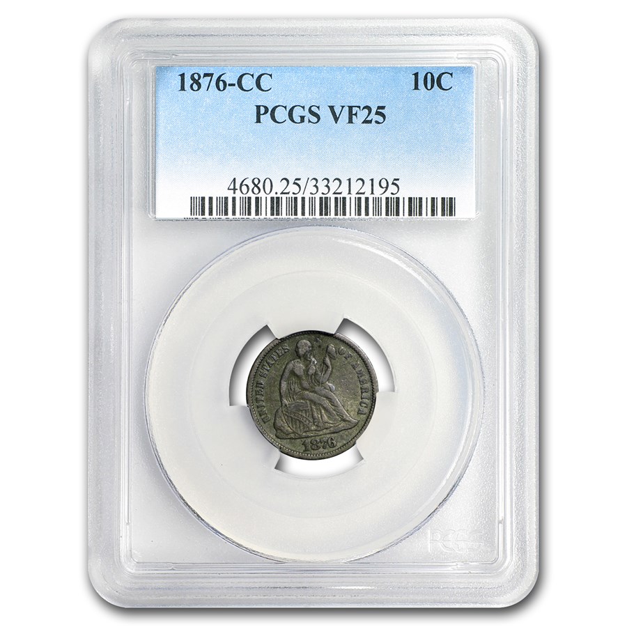 Buy 1876-CC Liberty Seated Dime VF-25 PCGS | APMEX