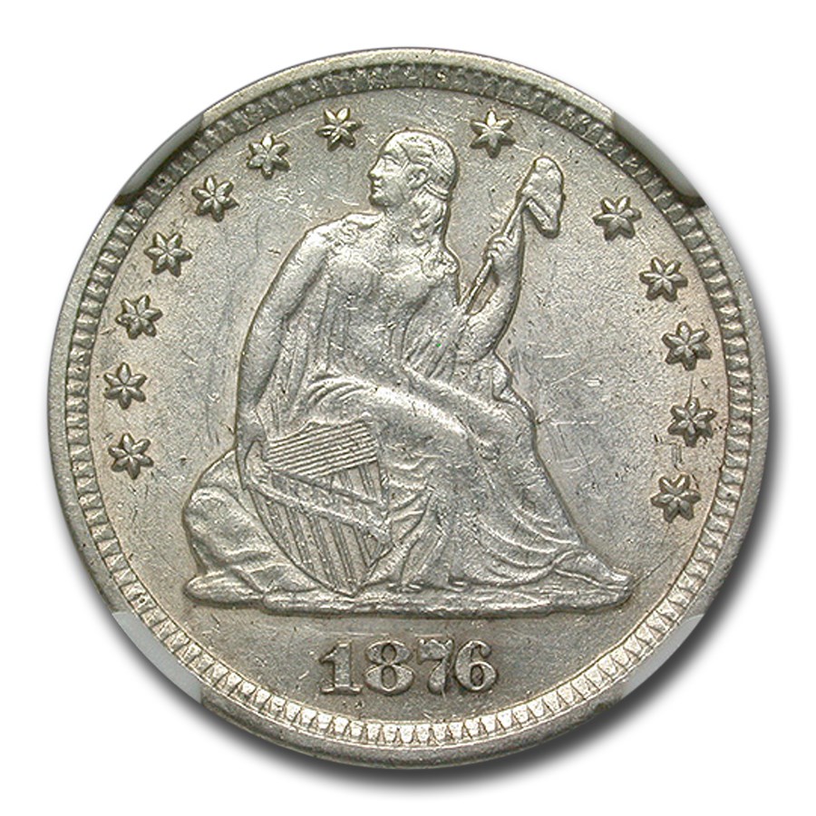 Buy 1876-CC Liberty Seated Quarter AU-58 NGC (Type-I Reverse) | APMEX