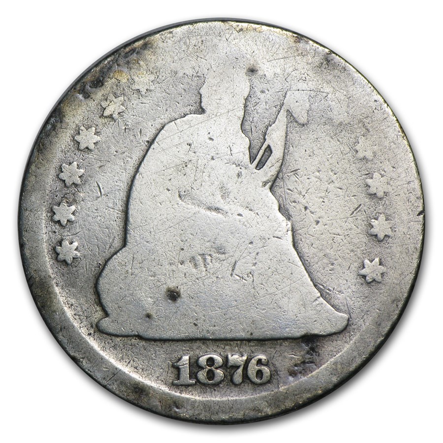 Buy 1876-CC Liberty Seated Quarter Good Details (Cleaned) | APMEX