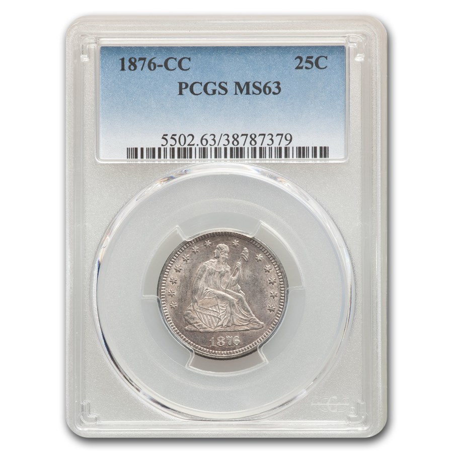Buy 1876-CC Liberty Seated Quarter MS-63 PCGS | APMEX