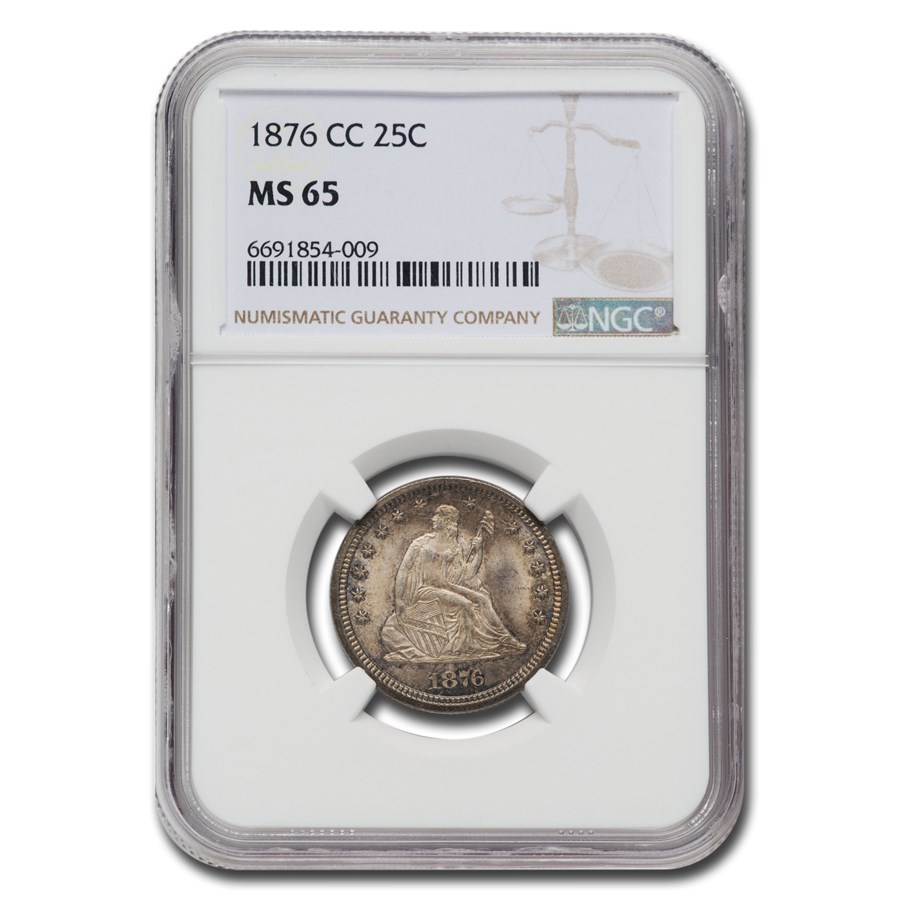 Buy 1876-CC Liberty Seated Quarter MS-65 NGC | APMEX