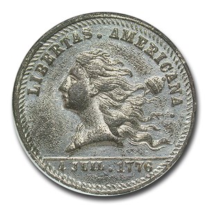 (1876) Centennial Dies Mule Token MS-61 NGC