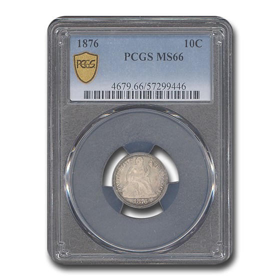 Buy 1876 Liberty Seated Dime MS-66 PCGS | APMEX