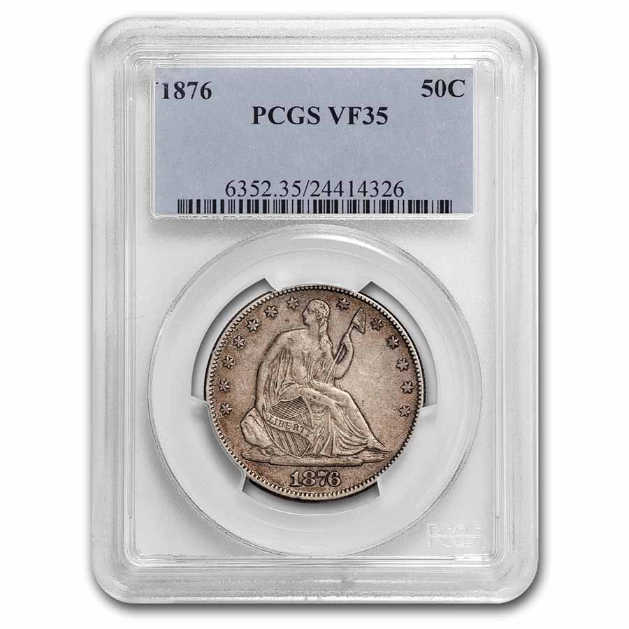 Buy 1876 Liberty Seated Half Dollar VF-35 PCGS | APMEX