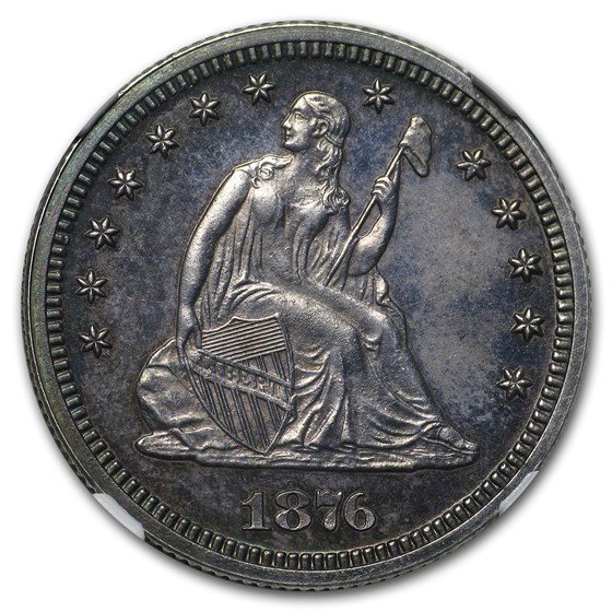 Buy 1876 Liberty Seated Quarter PF-61 NGC | APMEX