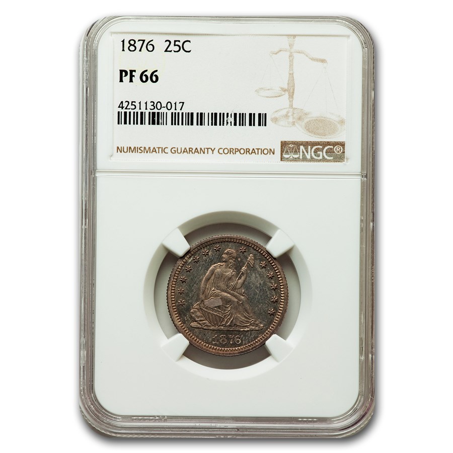 Buy 1876 Liberty Seated Quarter PF-66 NGC | APMEX