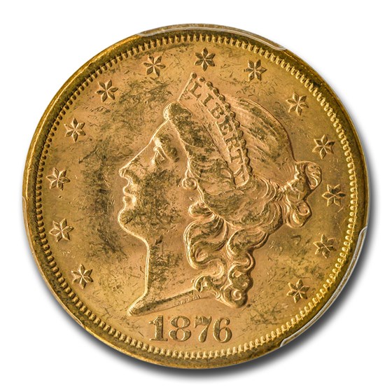Buy 1876-S $20 Liberty Gold Double Eagle MS-62 PCGS CAC | APMEX