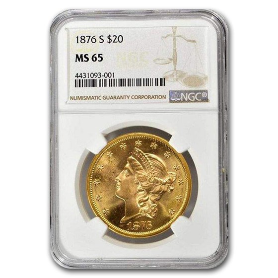 Buy 1876-S $20 Liberty Gold Double Eagle MS-65 NGC | APMEX