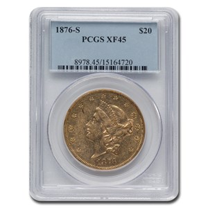 Buy 1876-S $20 Liberty Gold Double Eagle XF-45 PCGS | APMEX