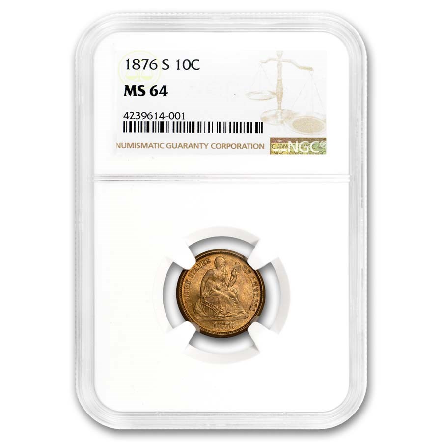 Buy 1876-S Liberty Seated Dime MS-64 NGC | APMEX
