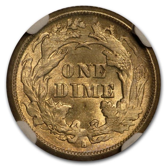 Buy 1876-S Liberty Seated Dime MS-64 NGC | APMEX
