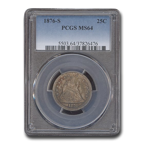 Buy 1876-S Liberty Seated Quarter MS-64 PCGS | APMEX