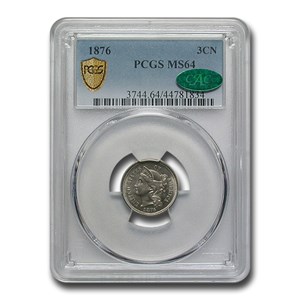 Buy 1876 Three Cent Nickel MS-64 PCGS CAC | APMEX