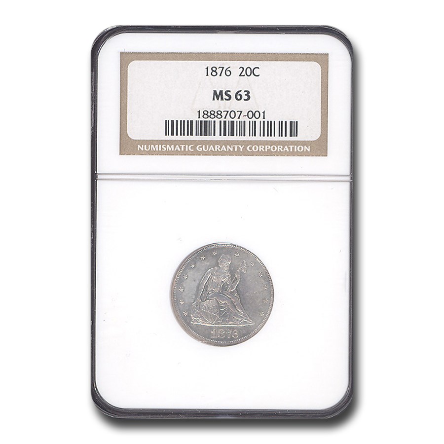Buy 1876 Twenty Cent Piece MS-63 NGC | APMEX
