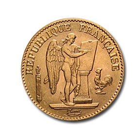 Buy 1877-A France Gold 20 Francs Lucky Angel BU | APMEX