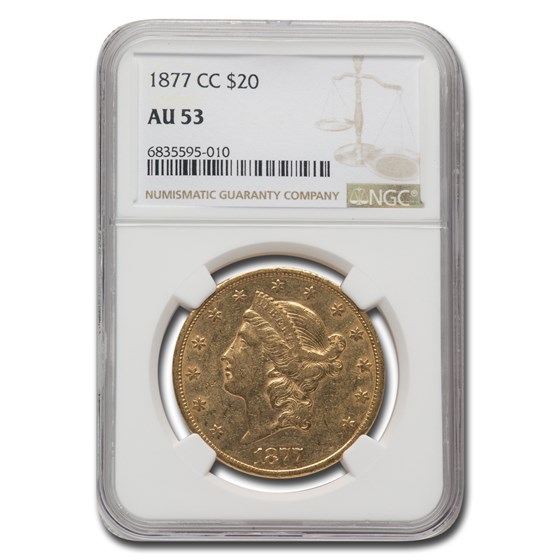 Buy 1877-CC $20 Liberty Gold Double Eagle AU-53 NGC | APMEX