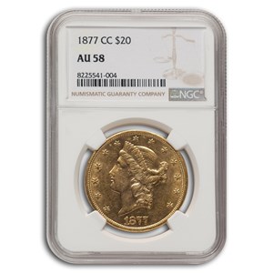 Buy 1877-CC $20 Liberty Gold Double Eagle AU-58 NGC | APMEX