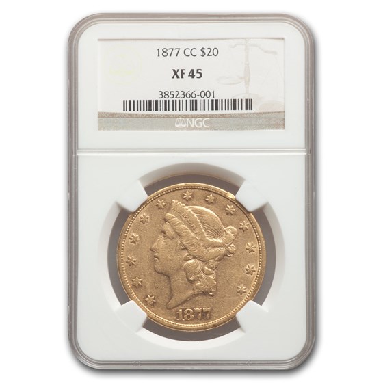 Buy 1877-CC $20 Liberty Gold Double Eagle XF-45 NGC | APMEX