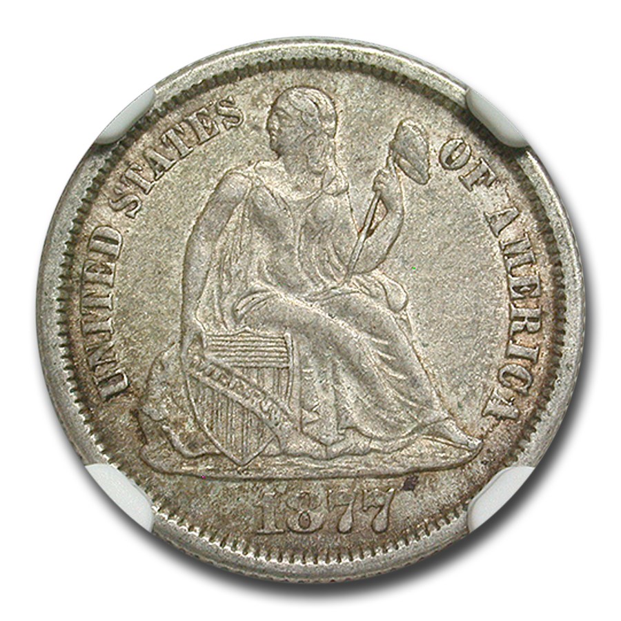 Buy 1877-CC Liberty Seated Dime AU-58 NGC | APMEX