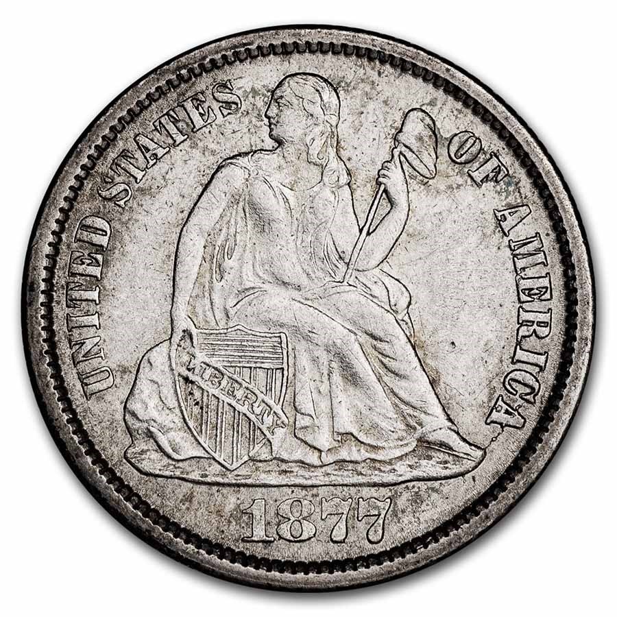 Buy 1877-CC Liberty Seated Dime BU Details (Cleaned) | APMEX