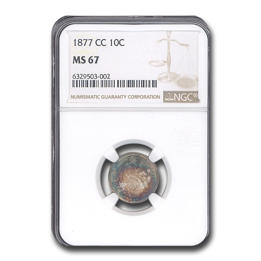 Buy 1877-CC Liberty Seated Dime MS-67 NGC | APMEX