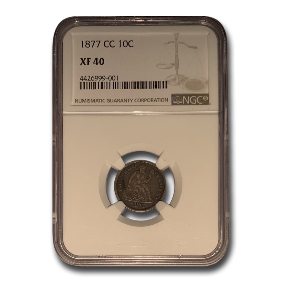 Buy 1877-CC Liberty Seated Dime XF-40 NGC | APMEX