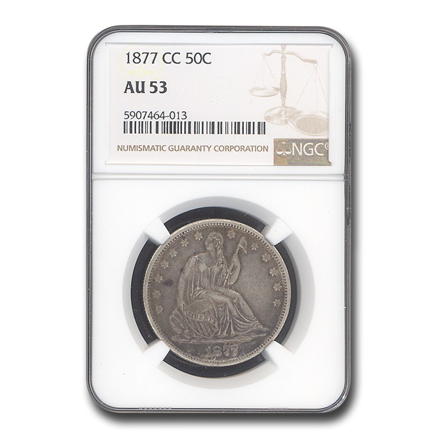 Buy 1877-CC Liberty Seated Half Dollar AU-53 NGC | APMEX