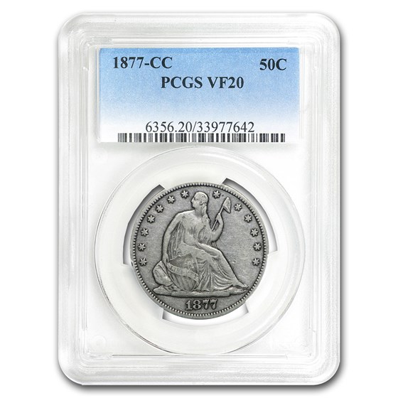 Buy 1877-CC Liberty Seated Half Dollar VF-20 PCGS | APMEX