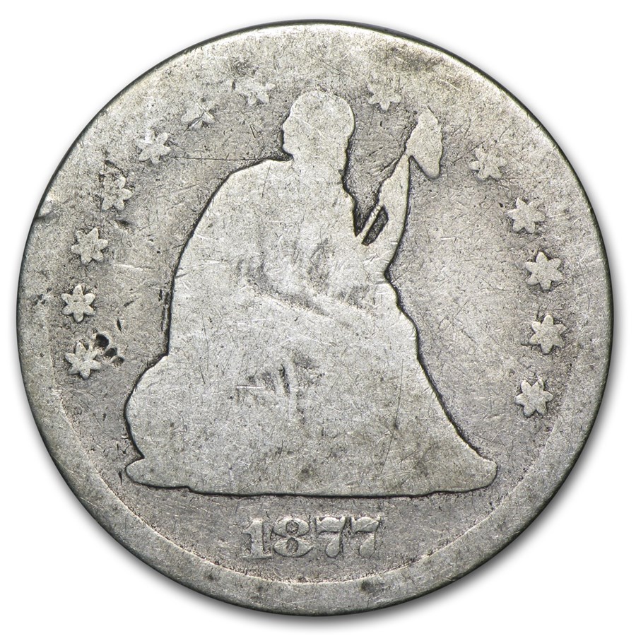 Buy 1877-CC Liberty Seated Quarter AG Details (Spot) | APMEX