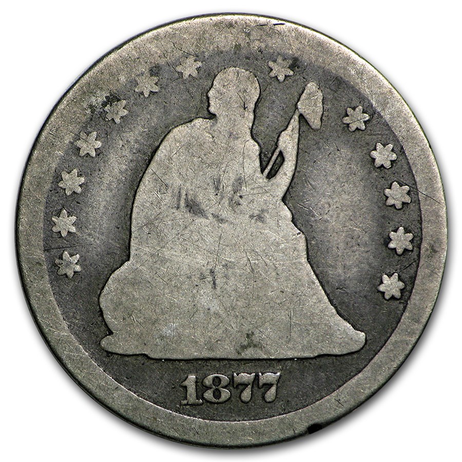 Buy 1877-CC Liberty Seated Quarter AG | APMEX