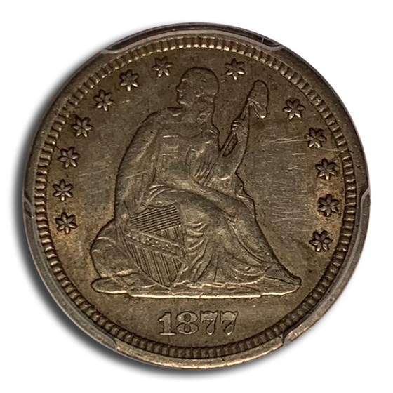 Buy 1877-CC Liberty Seated Quarter AU-50 PCGS | APMEX
