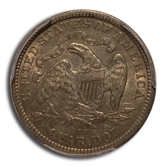 Buy 1877-CC Liberty Seated Quarter AU-50 PCGS | APMEX