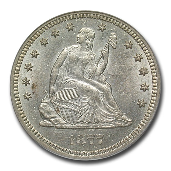 Buy 1877-CC Liberty Seated Quarter MS-62 PCGS | APMEX