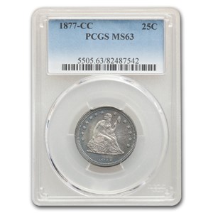 Buy 1877-CC Liberty Seated Quarter MS-63 PCGS | APMEX